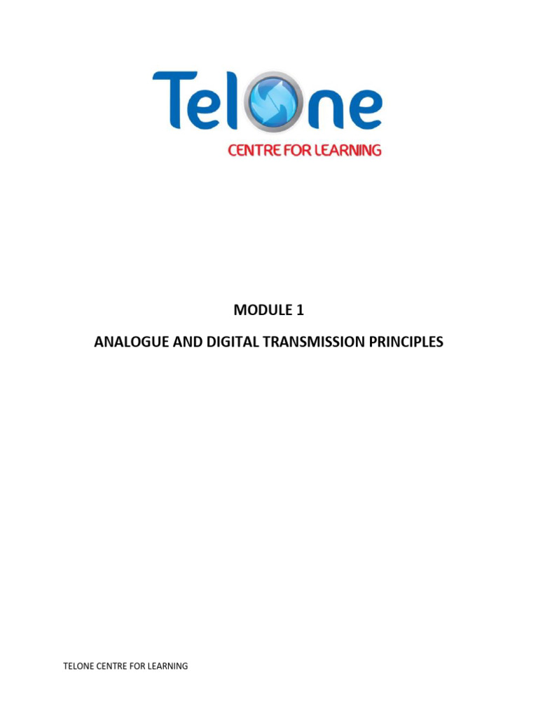 Analogue & Digital Transmission Systems | PDF | Sampling (Signal ...