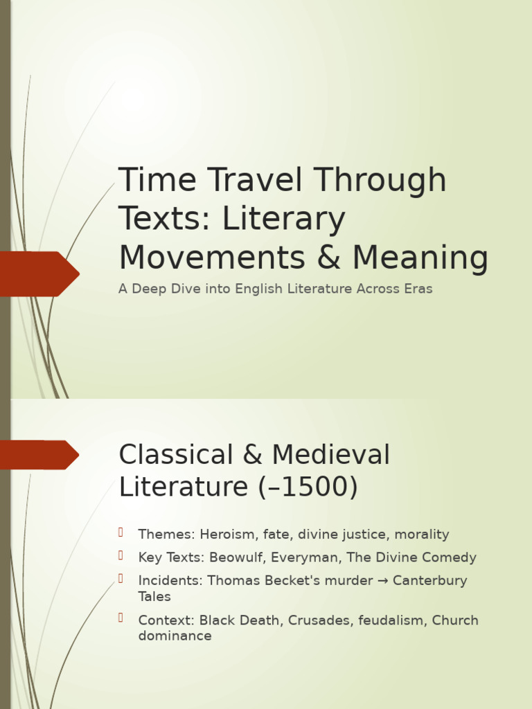 21st Century Literary Movements Overview | PDF
