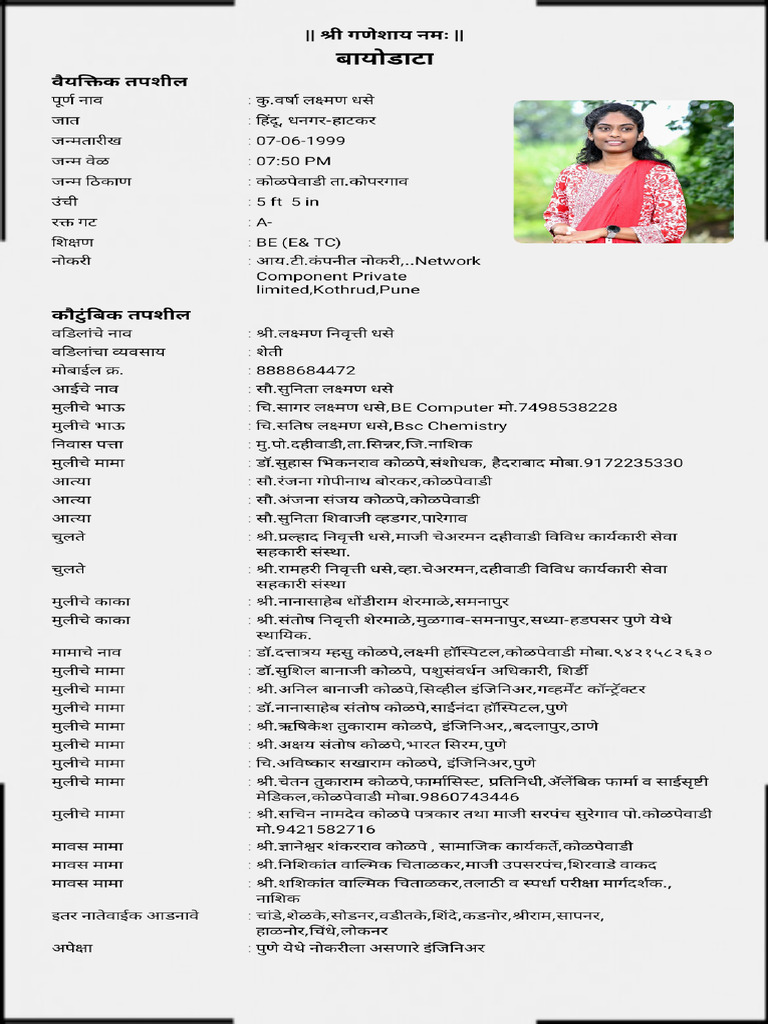 Biodata 20 - 08 - 2024 - 16 - 26 - 13 | PDF