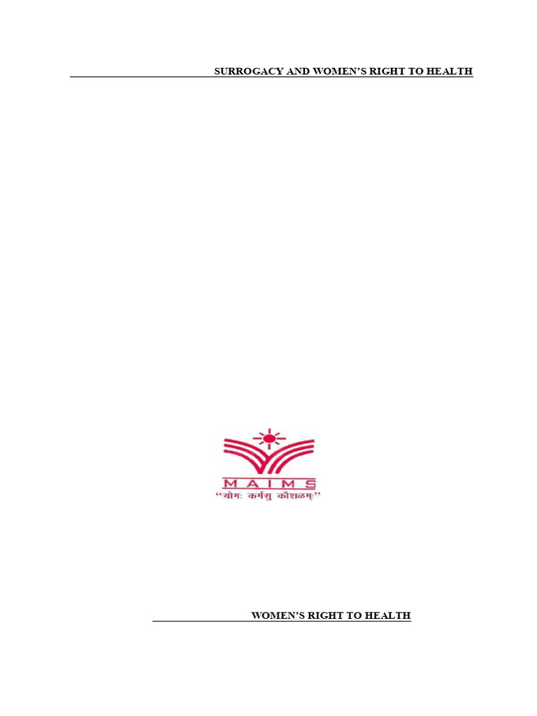 Surrogacy and Woman FRTH | PDF | Surrogacy | Infertility