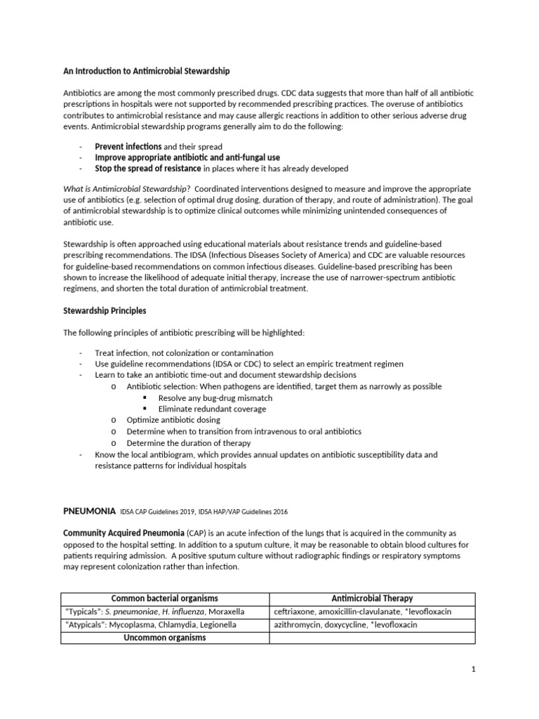 2024 Antibiotic Stewardship Guidelines | PDF | Urinary Tract Infection ...