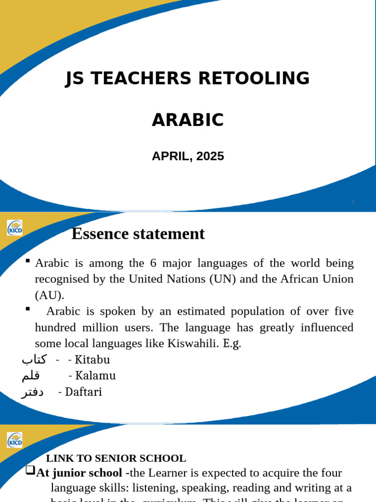Arabic Presentation - April 2025 | PDF | Learning | Storytelling