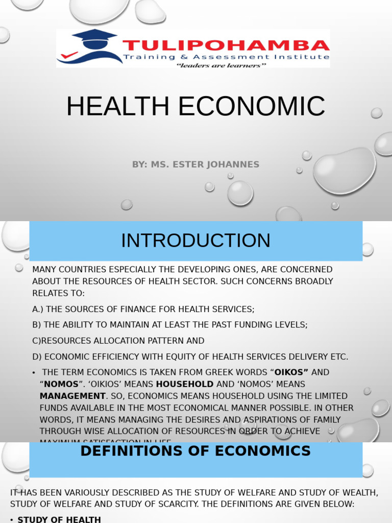 Health Economic pps1 | PDF | Measures Of National Income And Output ...