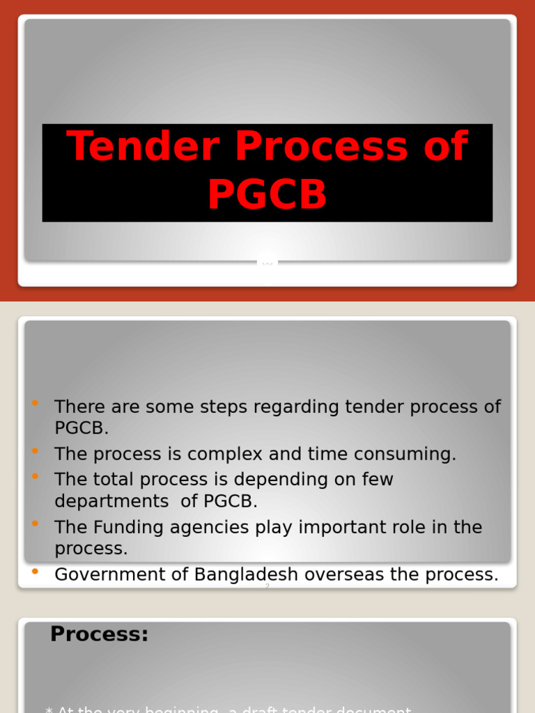 Assignment 2nd Week - Tendering Process of PGCB | PDF