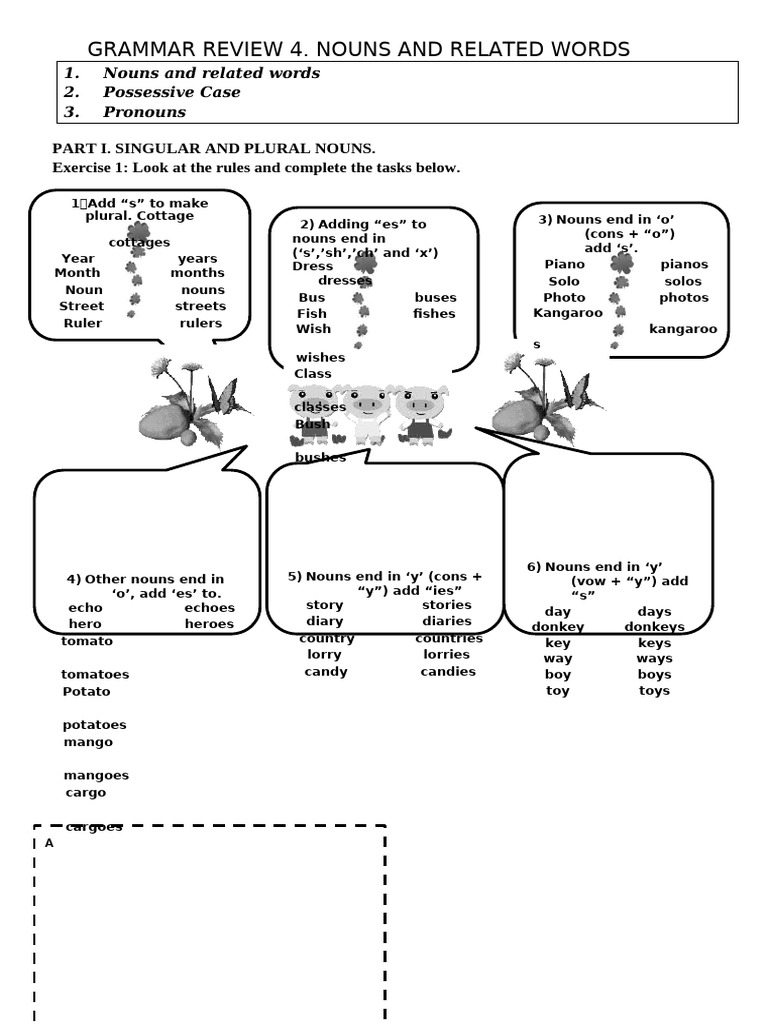 Nouns and Plurals Grammar Guide | PDF | Plural | Noun