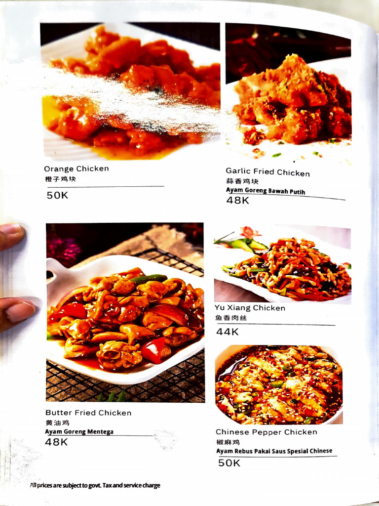 Menu Chinese Long Feng Tang MAS | PDF | Cooking | Western Cuisine