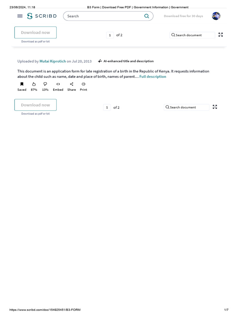 B3 Form: Download & Usage Guide | PDF | Scribd