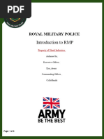 RMP - Introduction To RMP | PDF | Military Police | Swat