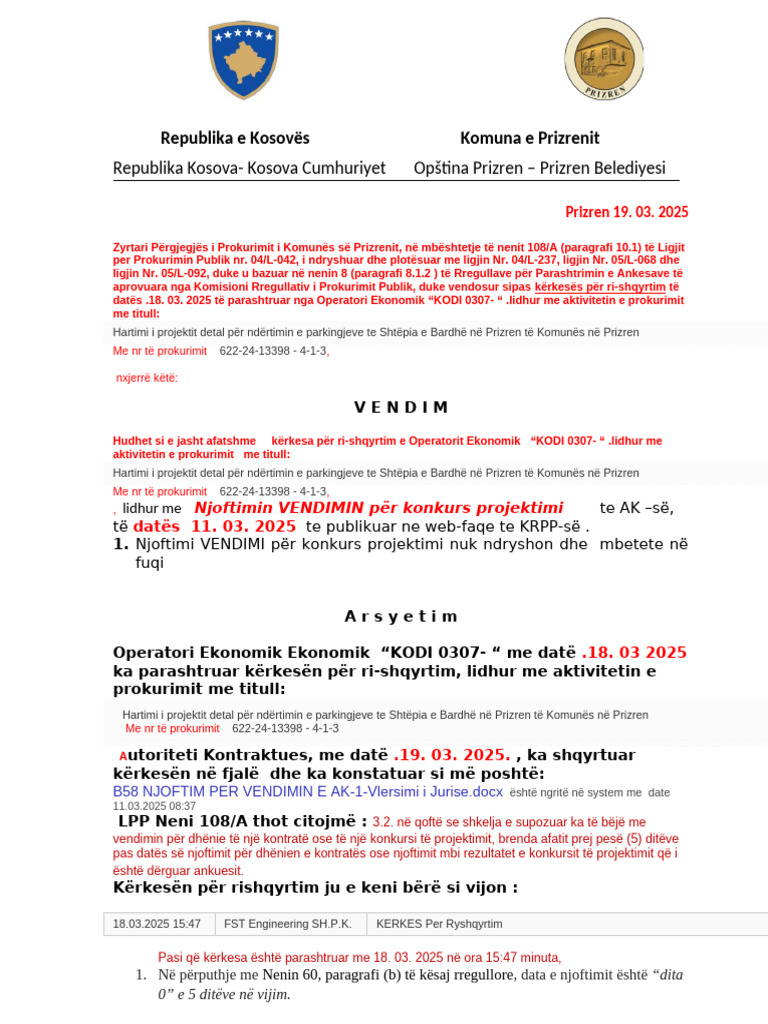 13398 Vendimi Kodi 0307 | PDF