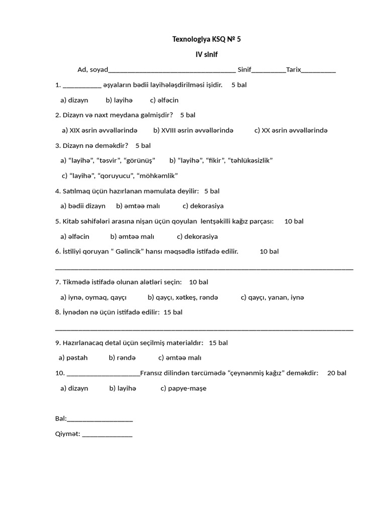 Texnologiya KSQ | PDF