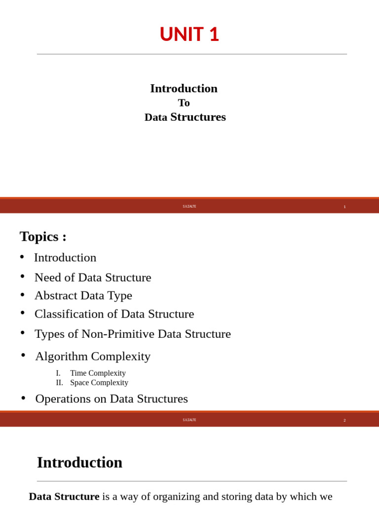 Unit 1 Data Structure | PDF | Data Structure | Time Complexity