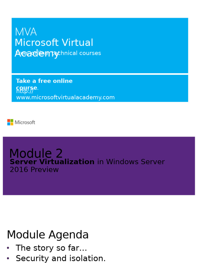 Server Virtualization in Windows Server 2016 | PDF | Hyper V | Virtual ...