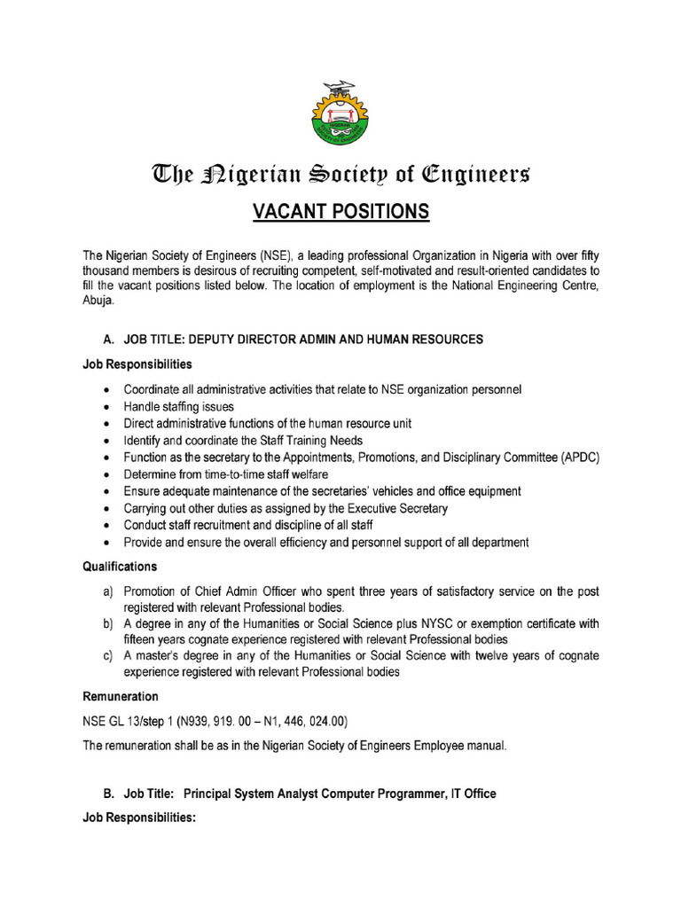 2024 Advertisement For Employment | PDF