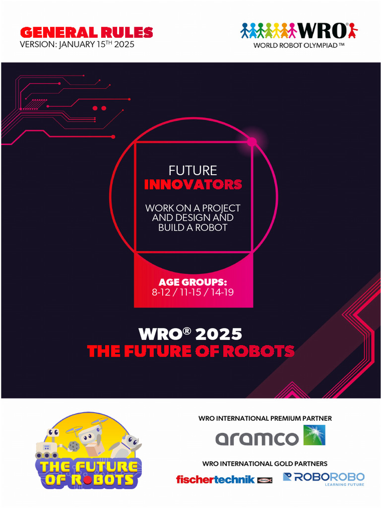 WRO 2025 Future Innovators Rules | PDF | Robotics