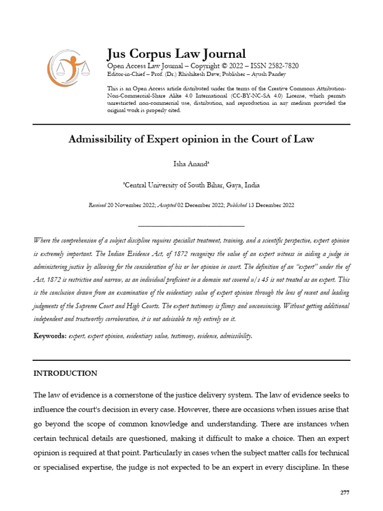 opinions of expert | PDF | Expert Witness | Evidence (Law)