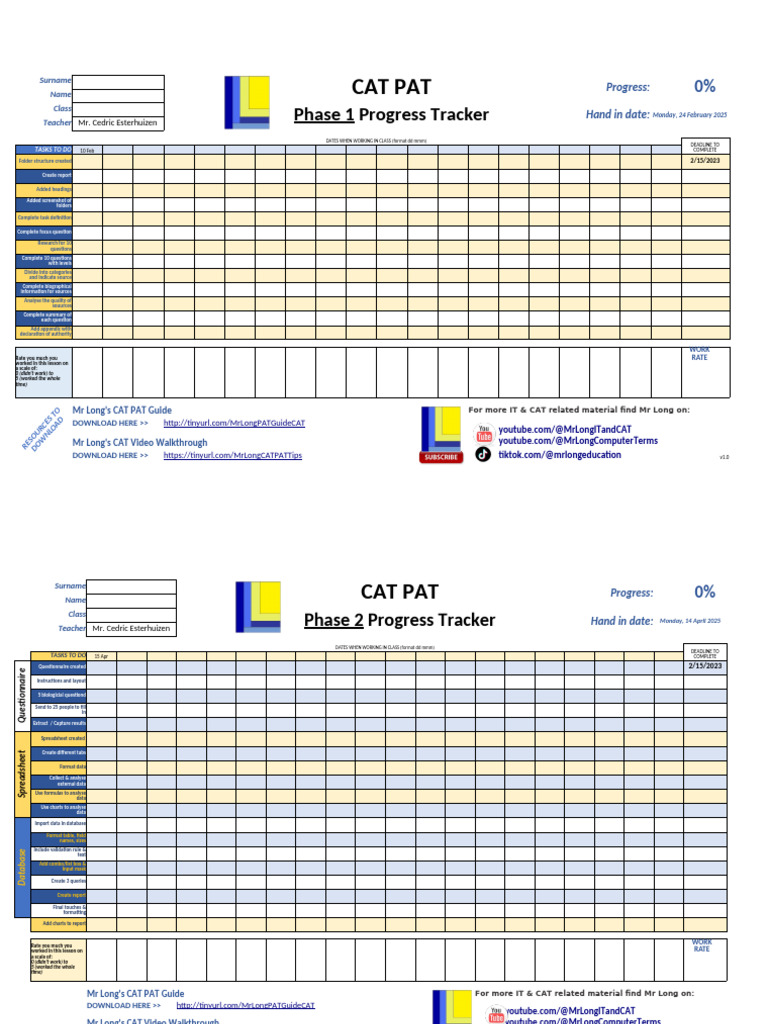 CAT PAT Progress Tracker Guide | PDF | Software | Computing