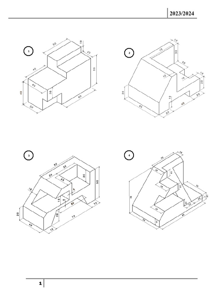 Assignments On Chapter 3 (Multi - View Drawing) | PDF