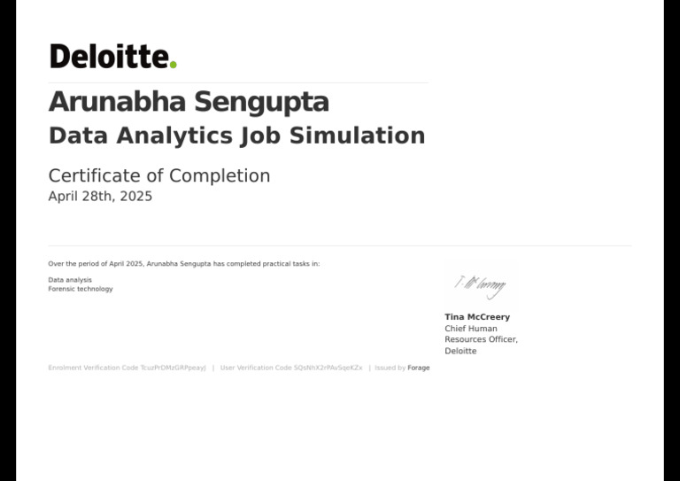 Deloitte Completion Certificate | PDF