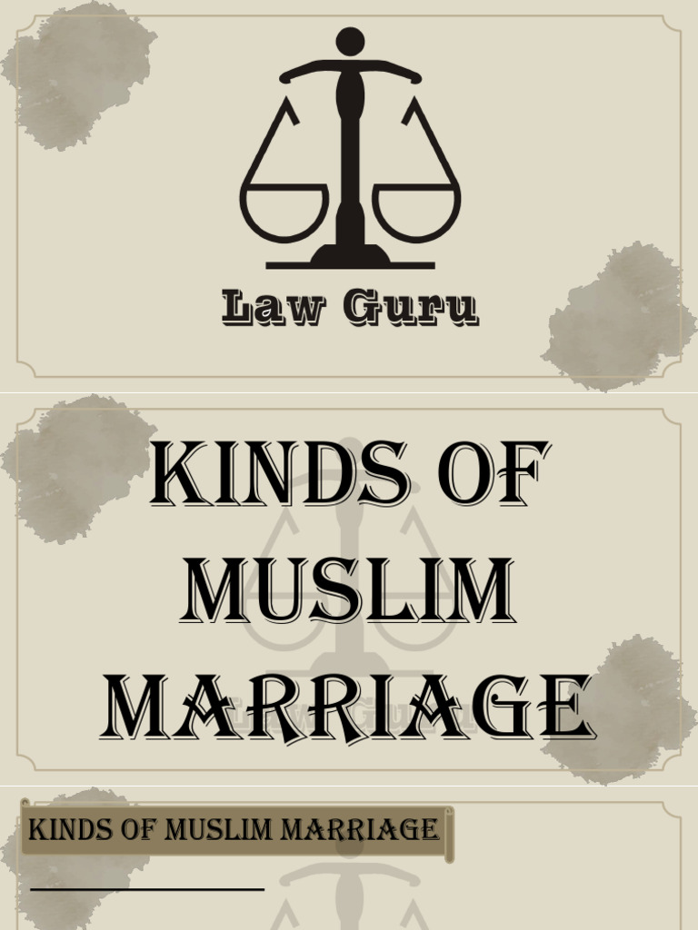 Kinds of Muslim Marriage | PDF | Marriage | Sharia