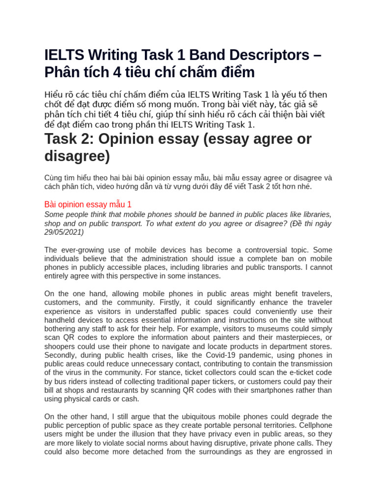 IELTS Writing Task 1 Scoring Criteria | PDF | Literacy | Adult Education