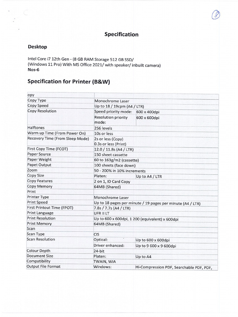 Desktop & Bw Printer | PDF