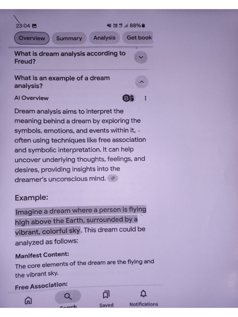 Dream analysis note | PDF