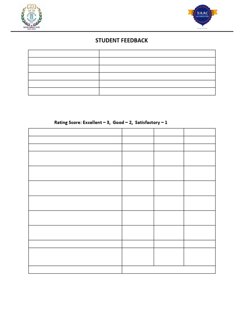 Student Feedback | PDF