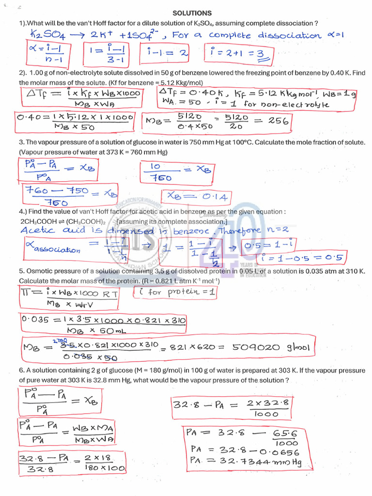 AIM TO A1 Solution+Electrochemistry+Kinetics | PDF