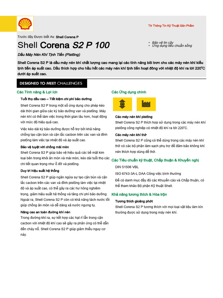 Shell Corena S2 P 100 - TDSVN | PDF