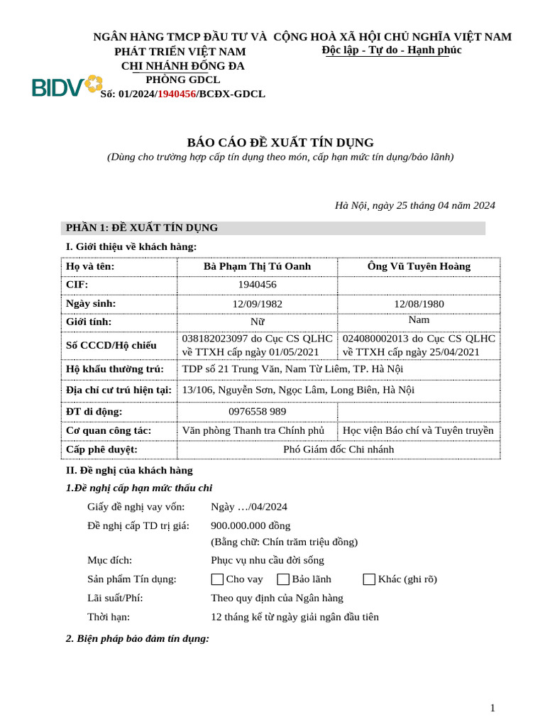 BCDX - Chi Oanh | PDF