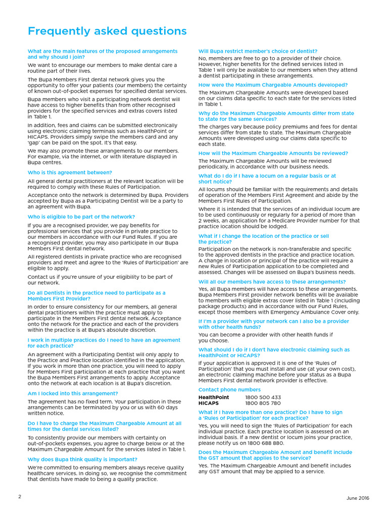 10226-10-11P Dental Booklet FAQ 2909FA | PDF | Dentist | Public Services