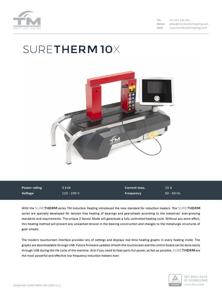 Datasheets Suretherm 10X | PDF | Electrical Engineering | Manufactured Goods