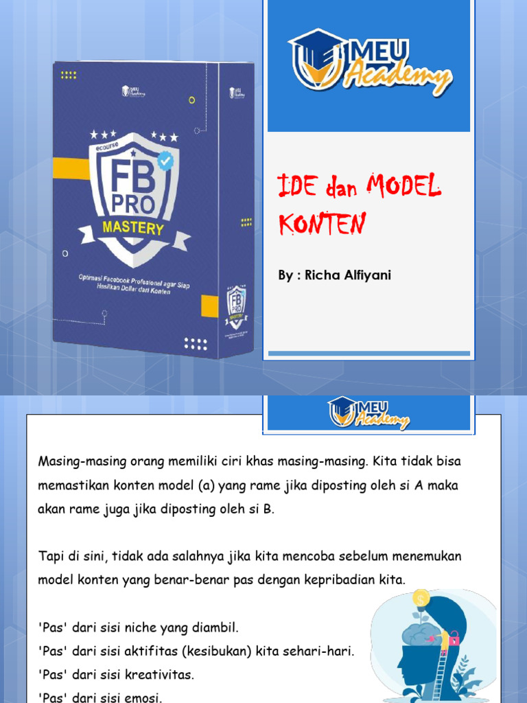 Modul 12 IDE Dan MODEL KONTEN | PDF