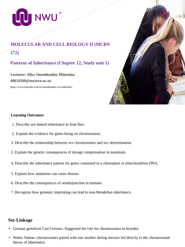 Study Unit 2 Part A | PDF | Chromosome | Genetics