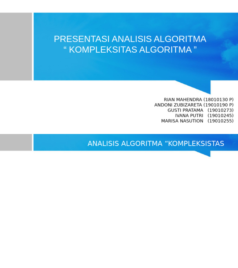 Presentasi Analisis Algoritma | PDF