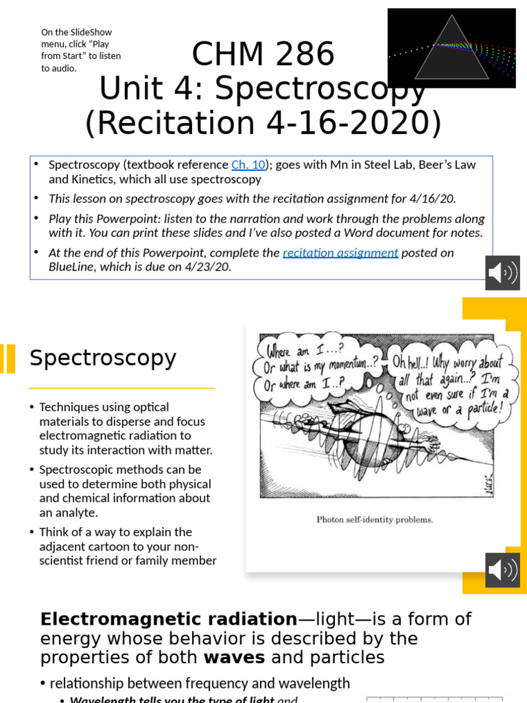 Unit_4_Spectroscopy-16April | PDF | Electromagnetic Spectrum | Spectroscopy