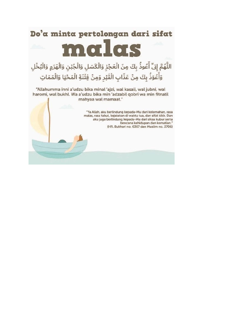 doa dijauhkan rasa malas | PDF