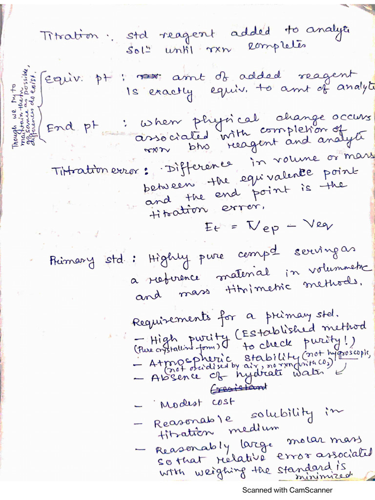 Titration Note | PDF
