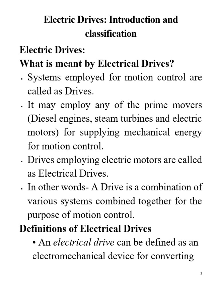 EEE514 - 1 - Electrical Drive - NOTE 1 - Isaac | PDF | Electric Motor | Power Inverter