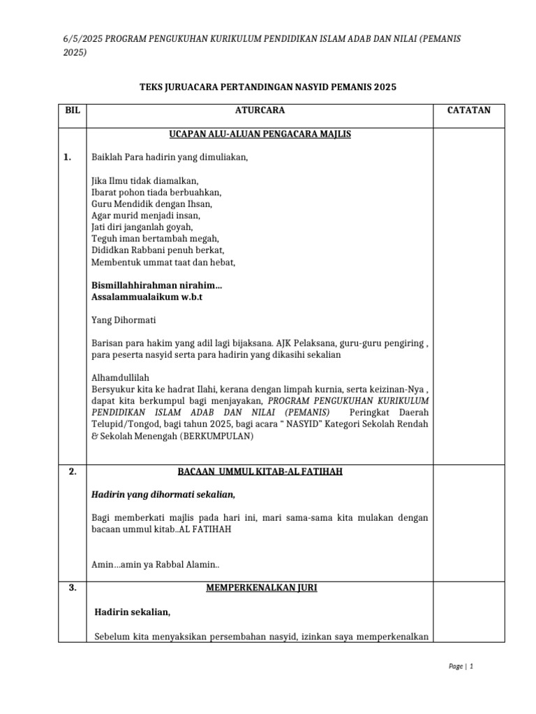 Emsi Pemanis 2025 | PDF