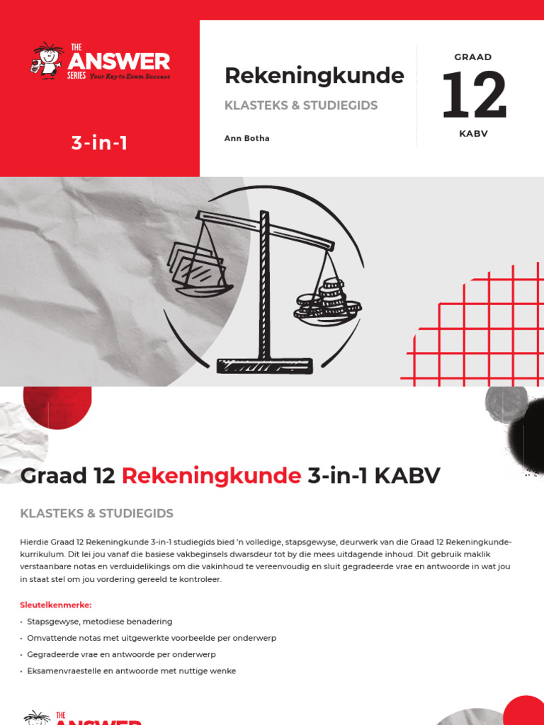 GR 12 Rekeningkunde 3 in 1 Extracts | PDF