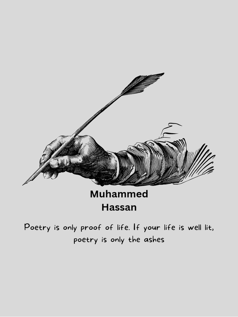 Gray and Hand Black Illustration World Poetry Day Poster PDF | PDF
