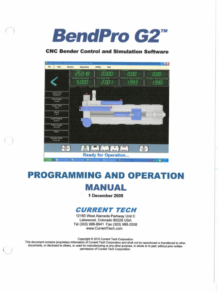 BendPro G2 - Programming and Operational Manual | PDF