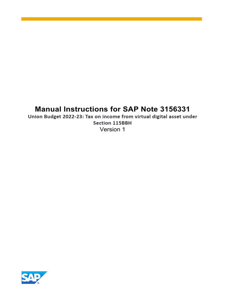 Manual Instructions For SAP Note 3156331 - 1 | PDF | Computing