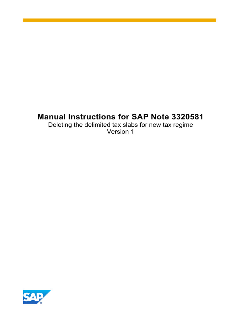 Manual Instructions for SAP Note 3320581 | PDF | Software