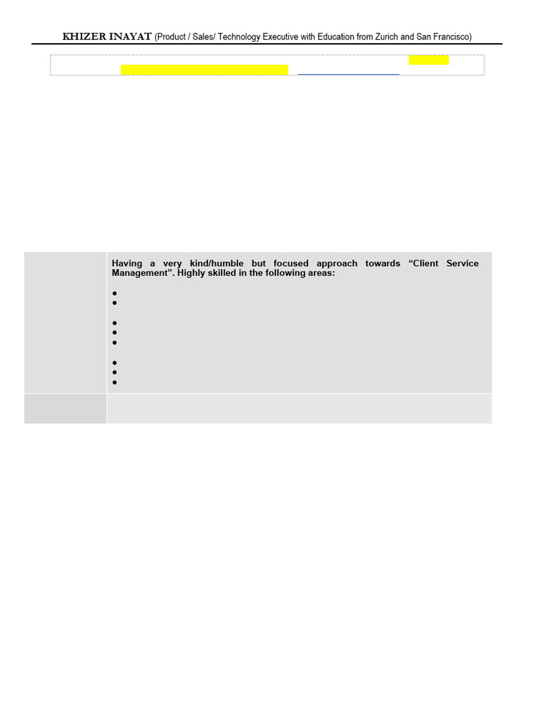 Khizer Inayat Product Manager v3.0 | PDF | Marketing | Project Management