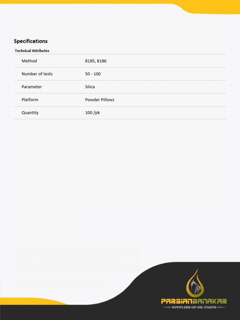 Citric Acid Reagent Powder Pillows For Silica, 10 ML, PK - 100 - Hach ...