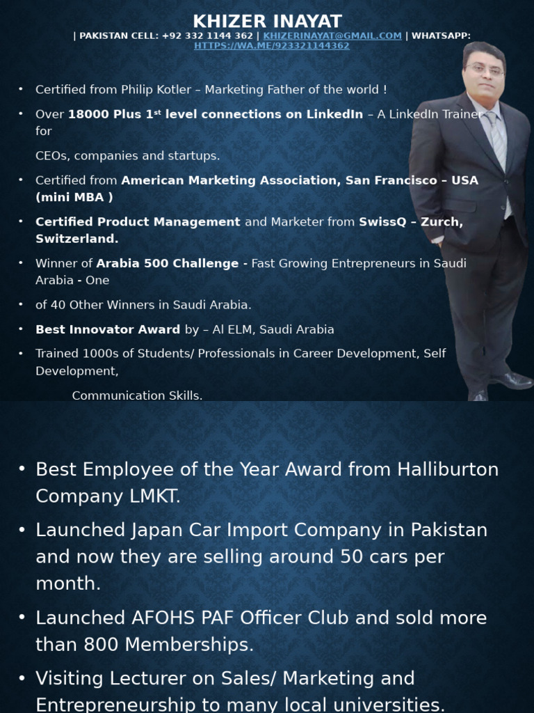 Khizer Inayat - Presentation - Profile | PDF | Gulf Cooperation Council | Arabian Peninsula