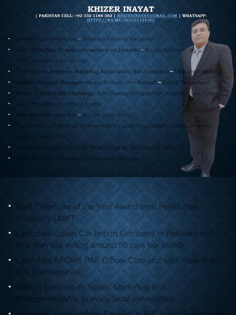 Khizer Inayat - Presentation - Profile | PDF | Gulf Cooperation Council | Arabian Peninsula