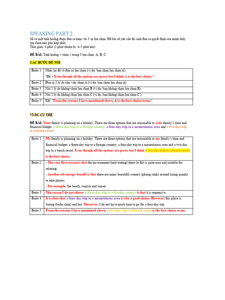 Speaking Part 2 - B1 | PDF